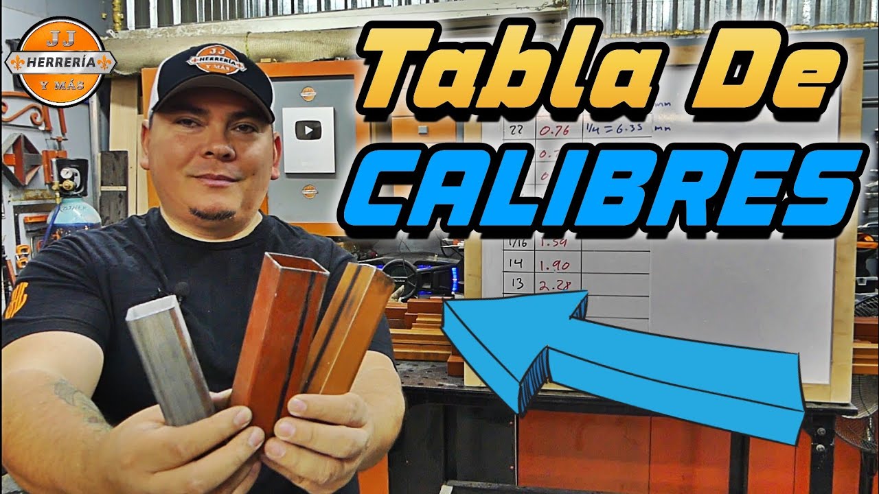 Tabla De CALIBRES Para Los MATERIALES De HERRERÍA - YouTube