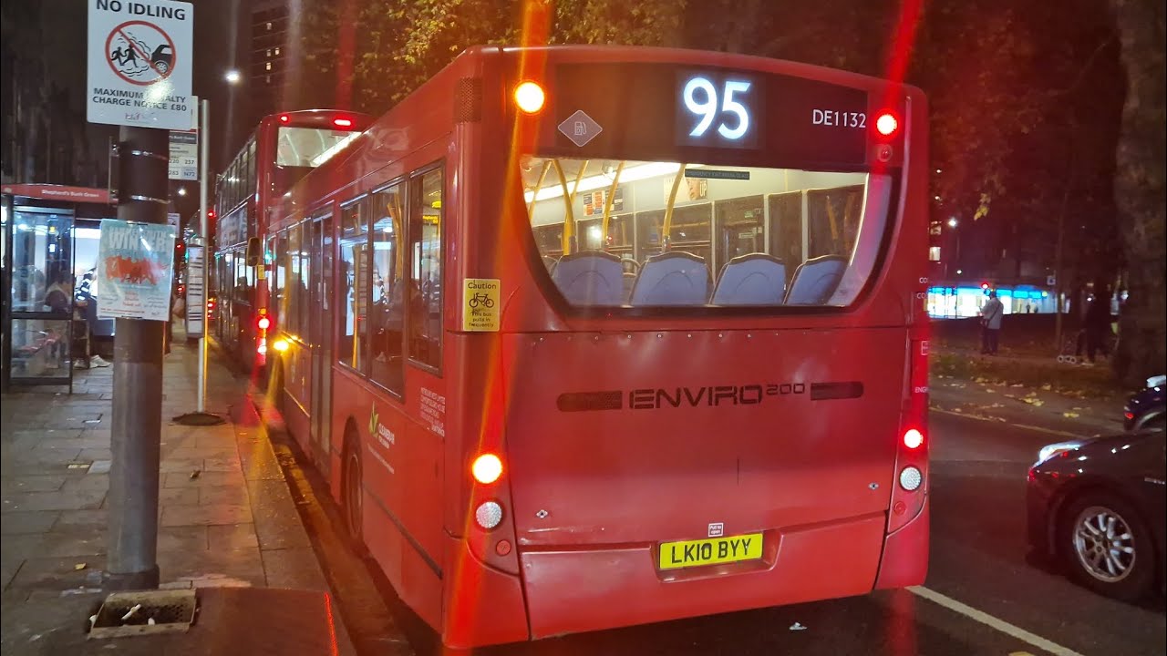 Metroline DE1132 LK10BYY Bus Route 95 | ADL Enviro 200 Allison Euro 5 ...