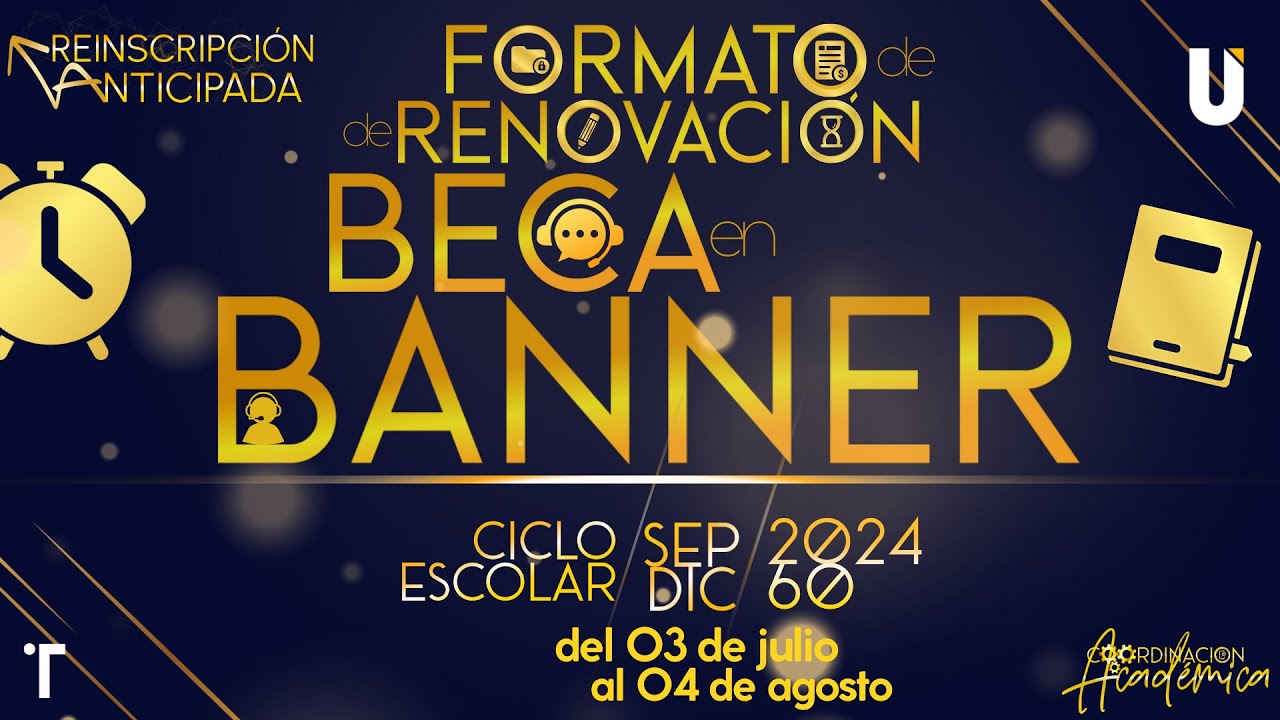 Renovación de BECA en BANNER | Para el ciclo SEP-DIC 2024-60 - YouTube
