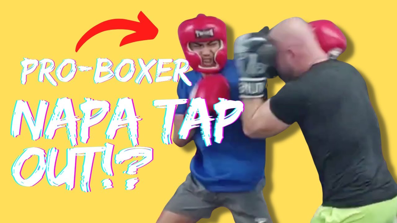 TAP OUT?! KingpinOY spars w/ pro boxer at Ground n Pound Gym ...