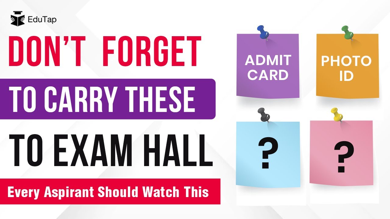Things To Carry in Exam Hall | Exam Essentials | What To Carry With You ...