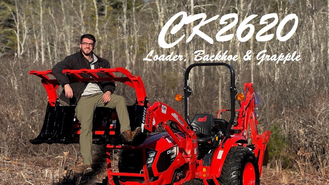 Kioti CK2620 Tractor Loader & Backhoe & KG Grapple - Full Walkthru ...