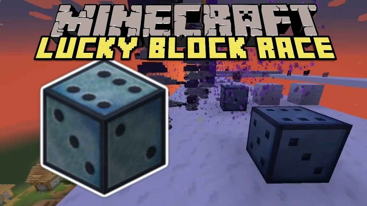 Minecraft - Chance Cubes Lucky Block Race - YouTube