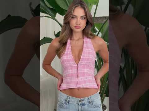 💖 Pretty in Plaid: Button-Up Ruffle Top! ✨