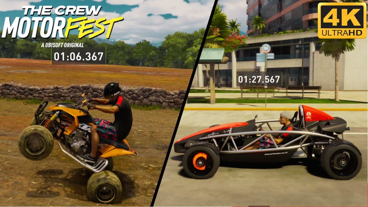 KTM 525 XC VS ARIEL ATOM Rally Raid - The Crew Motor Fest Extreme 4k ...