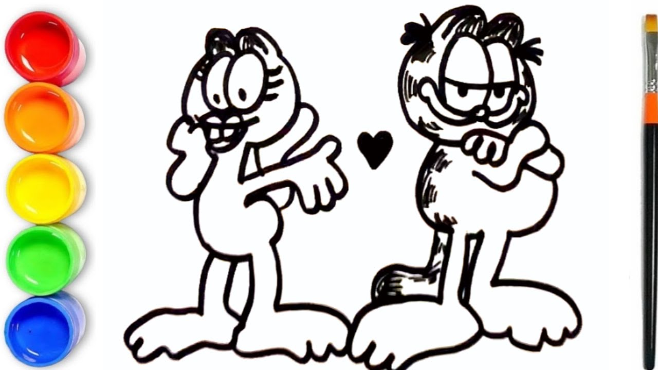 How to draw Garfield, Arlene | Drawing Garfield - YouTube