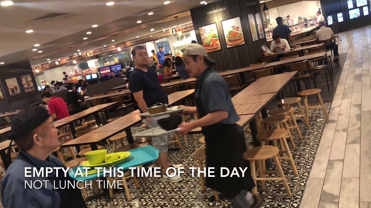 Raffles City Food Junction Level 3 near City Hall MRT Station - YouTube