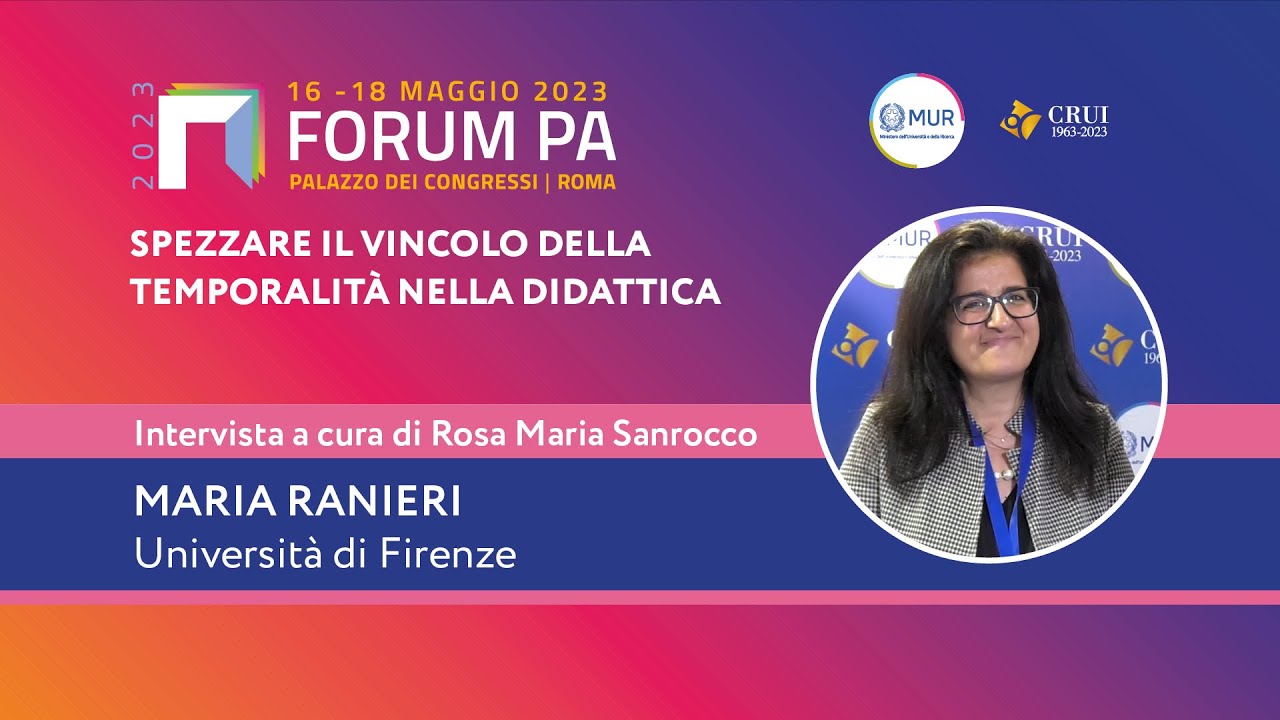 FORUM PA 2023 - INTERVISTA A MARIA RANIERI - YouTube