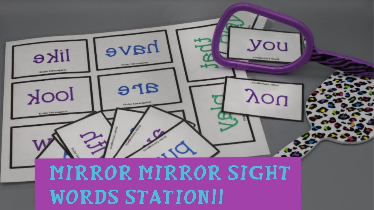 Mirror Mirror Sight Words Station! #12 - YouTube