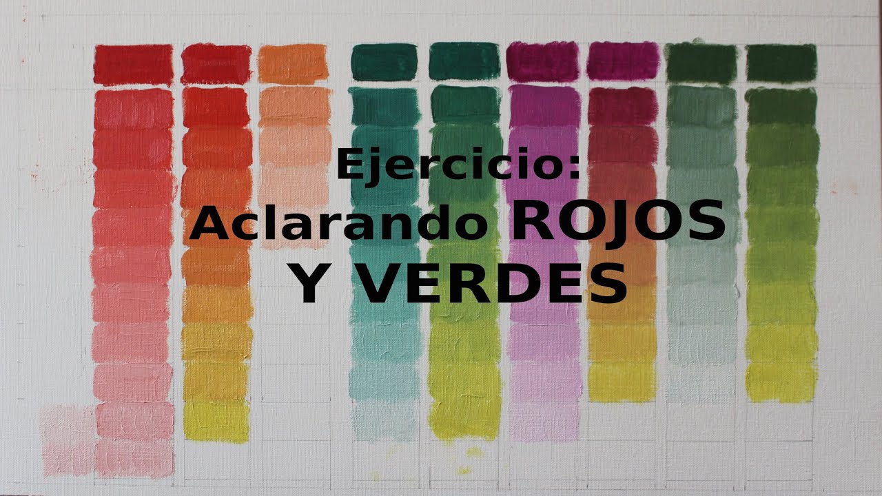 Teoría y práctica del color, Aclarando gama de verdes y rojos - YouTube