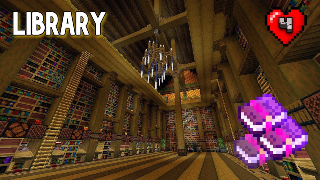 I Built the ULTIMATE Enchantment Library in Minecraft! #4 - YouTube