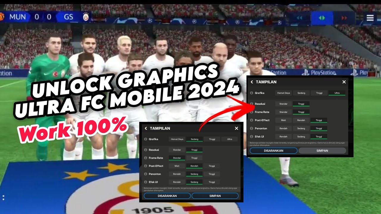 UNLOCK GRAPHICS ULTRA & 60FPS FC MOBILE 2024 TERBARU WORK 100% - YouTube