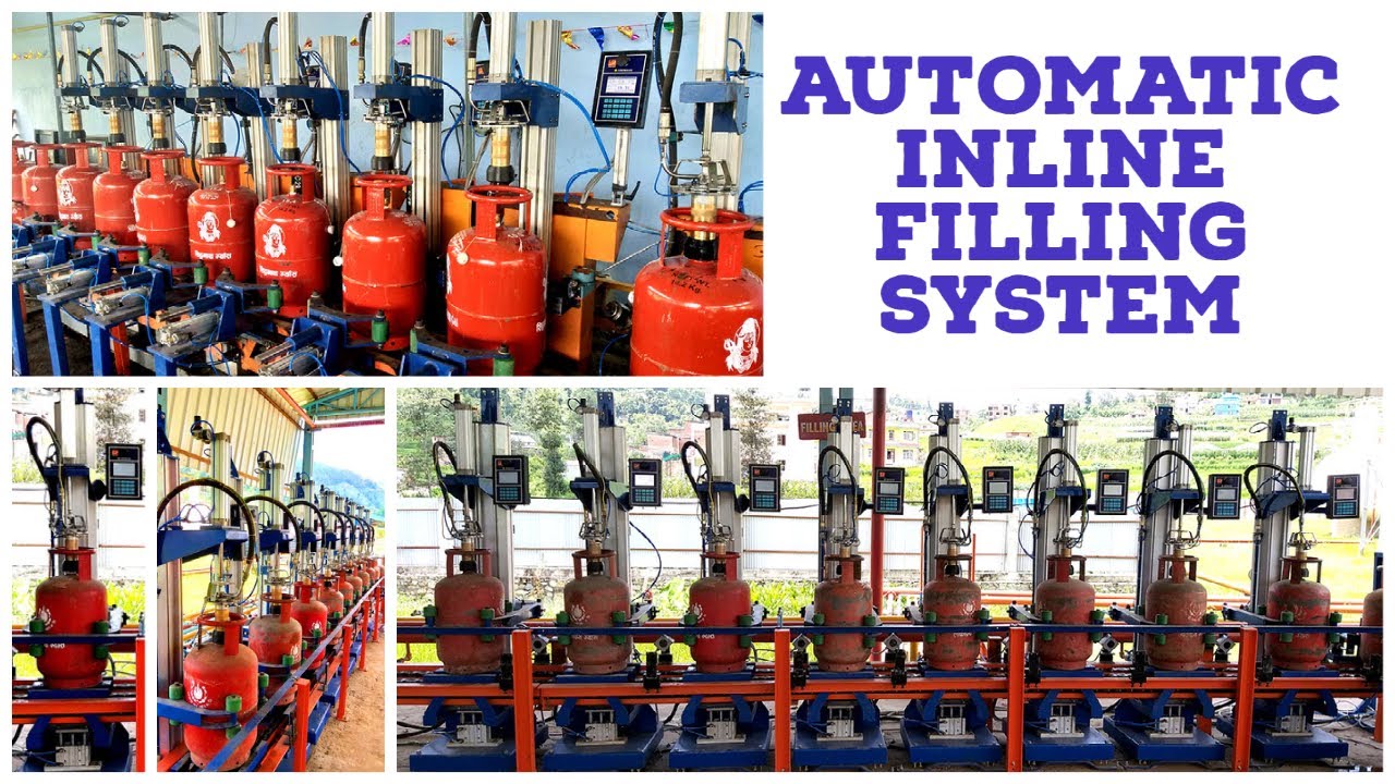 INLINE LPG CYLINDER FILLING SYSTEM ! 50 MT AUTOMATIC FILLING LINE ! LPG ...