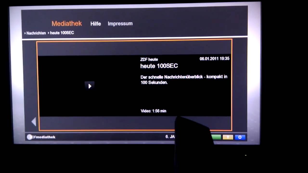 Kathrein UFS912 hbbtv ZDF Mediathek - YouTube