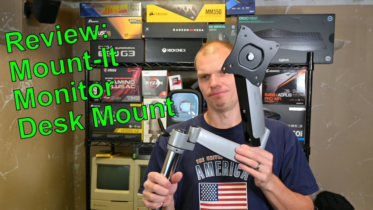 Review: Mount-It Monitor Desk Mount - YouTube