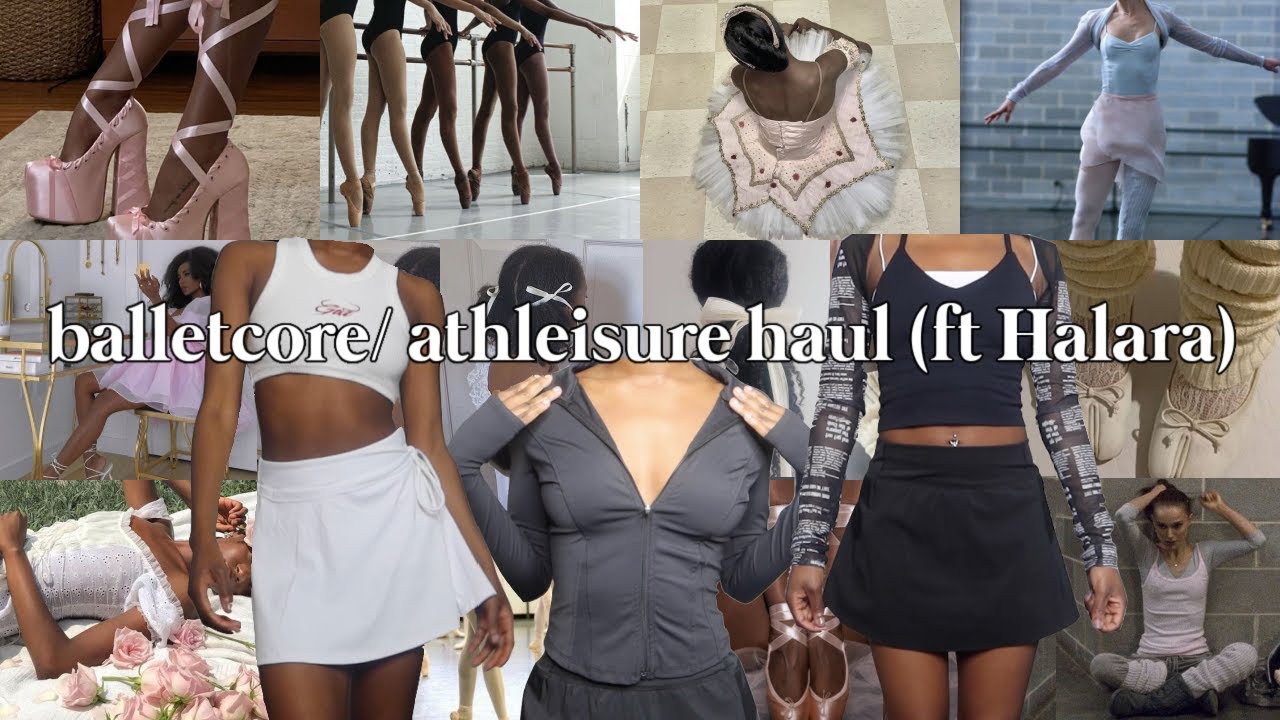 balletcore/ athleisure aesthetic haul & outfits ♡ ft Halara summer ...