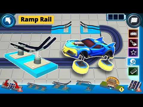 Hot Wheels Racecraft - Unlocked Ramp Rail Track and Rail Grip Wheels