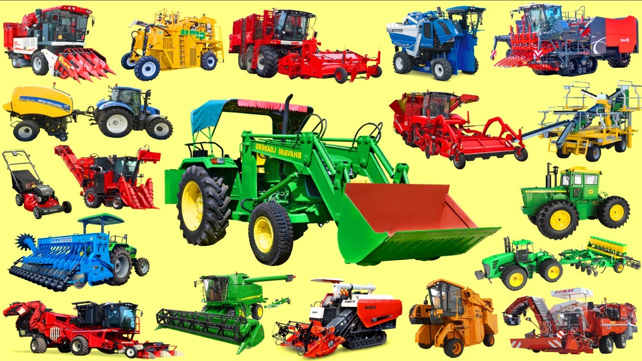 Farm Vehicles Collections | Learn Types of Farm Vehicles: Tractors ...