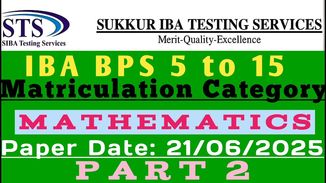 Today's IBA BPS 5 to 15 Maths Portion Solution|Paper Date 21 June 2025 ...