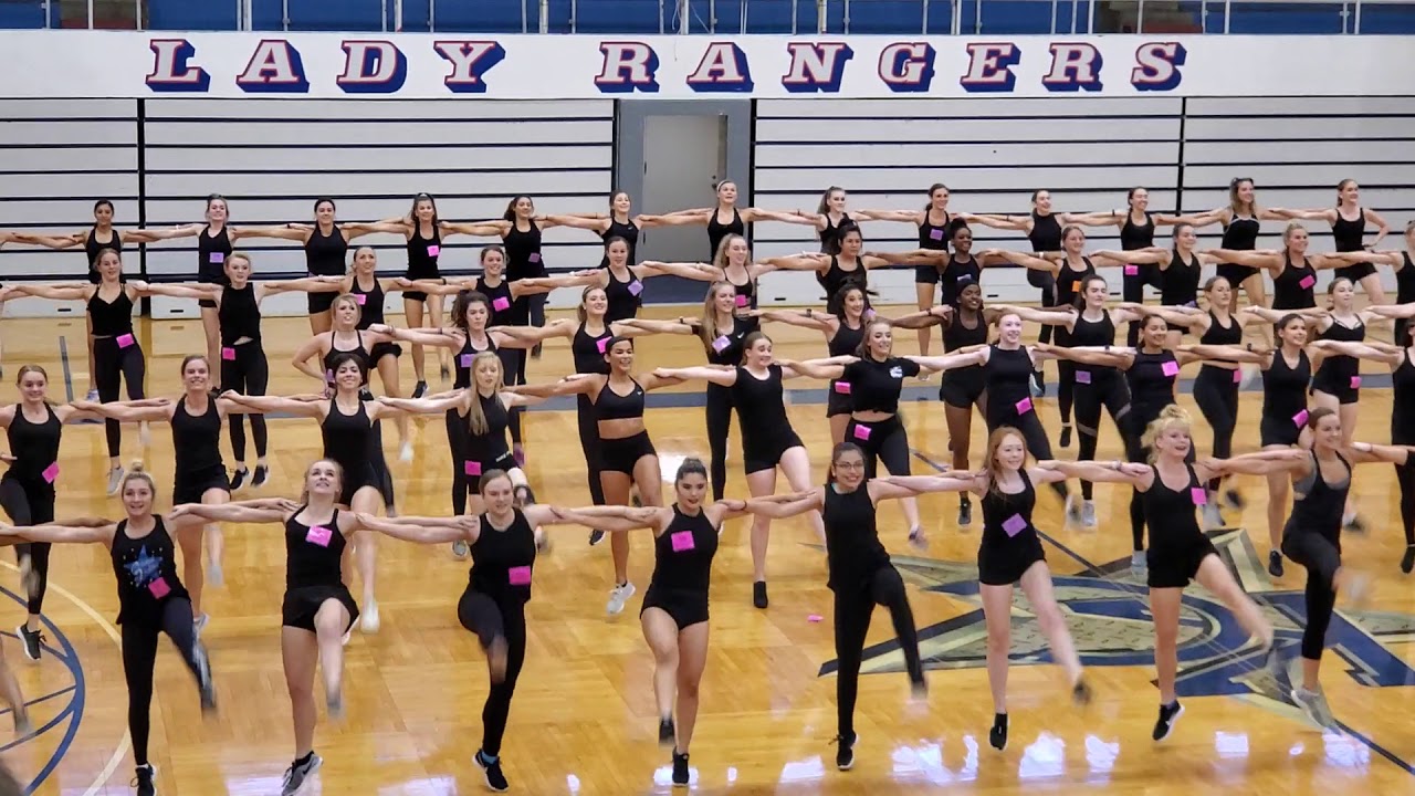 2019 Rangerette Camp kick - YouTube