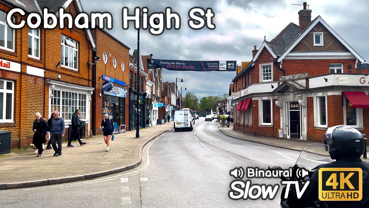 Realtime Walk along Cobham High Street, Surrey, UK - YouTube