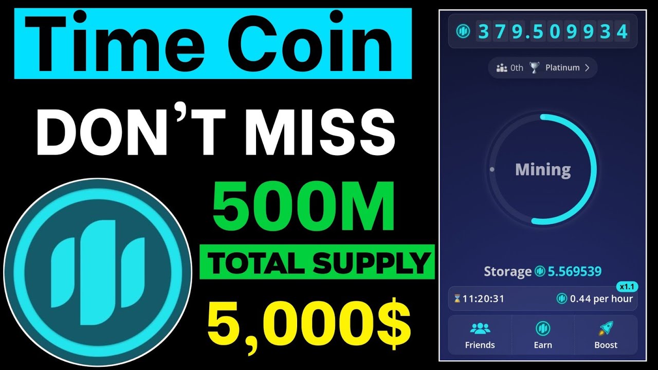 Time Coin Telegram Mining | Timecoin New Free Mining App | Timecoin New Update - YouTube