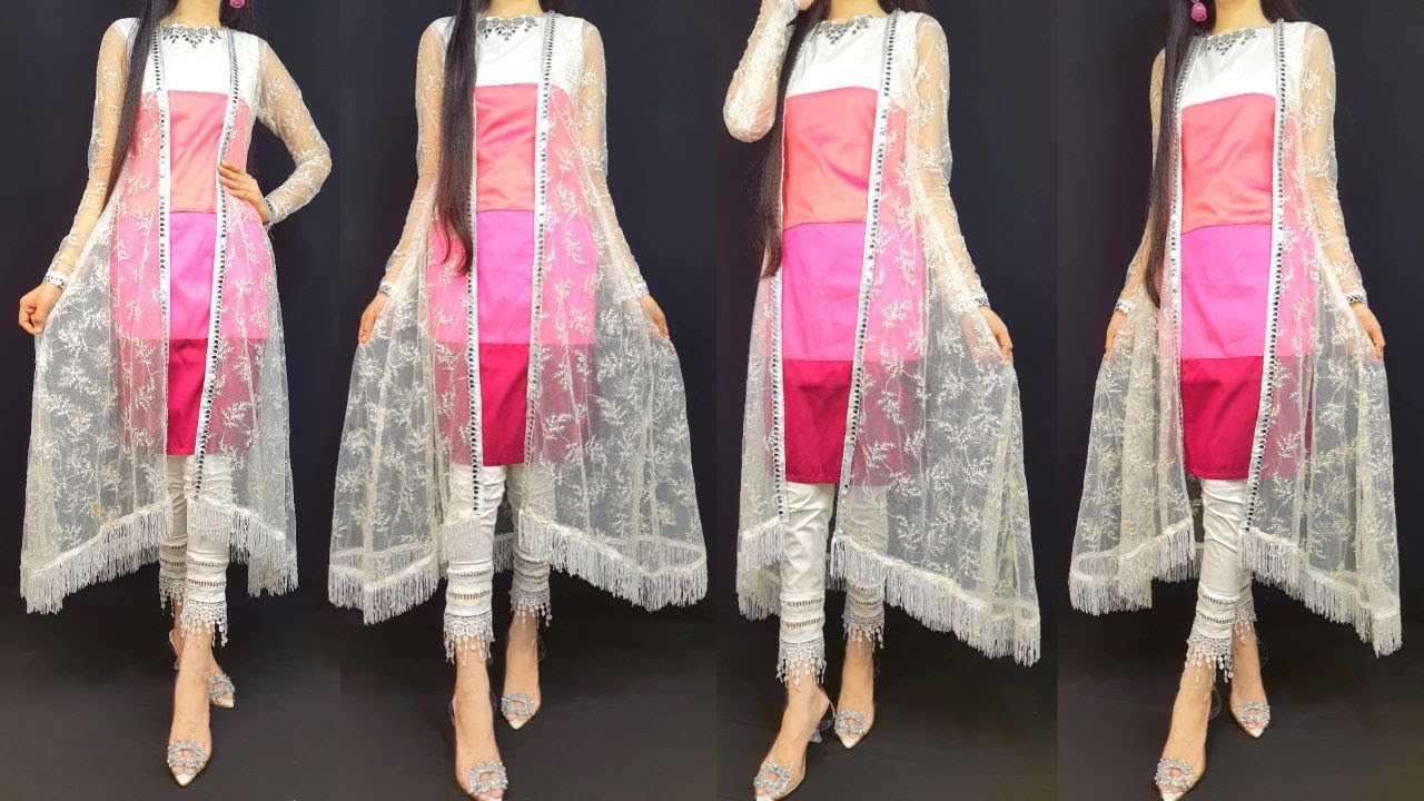 Designer Long shrug dress cutting and stitching/ Pinterest inspired ...