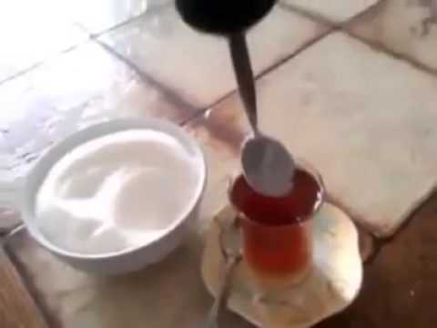 matkapla çay karıştırmak