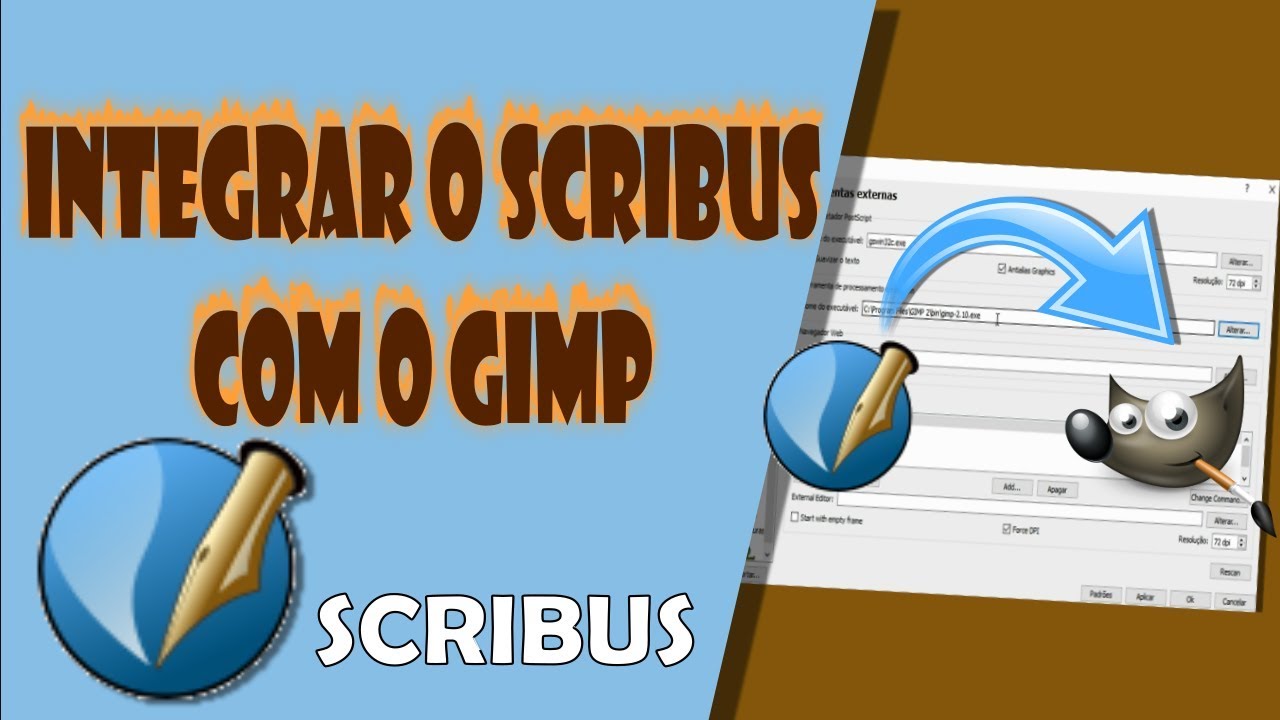 Integrar o Scribus com o Gimp - YouTube