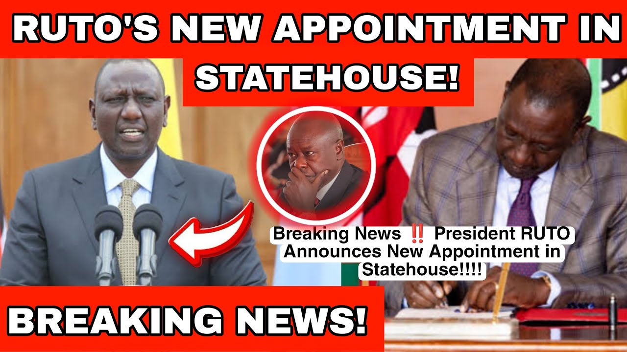 BREAKING President RUTO Announces New APPOINTMENT in STATEHOUSE amid UDA FallOUT - YouTube