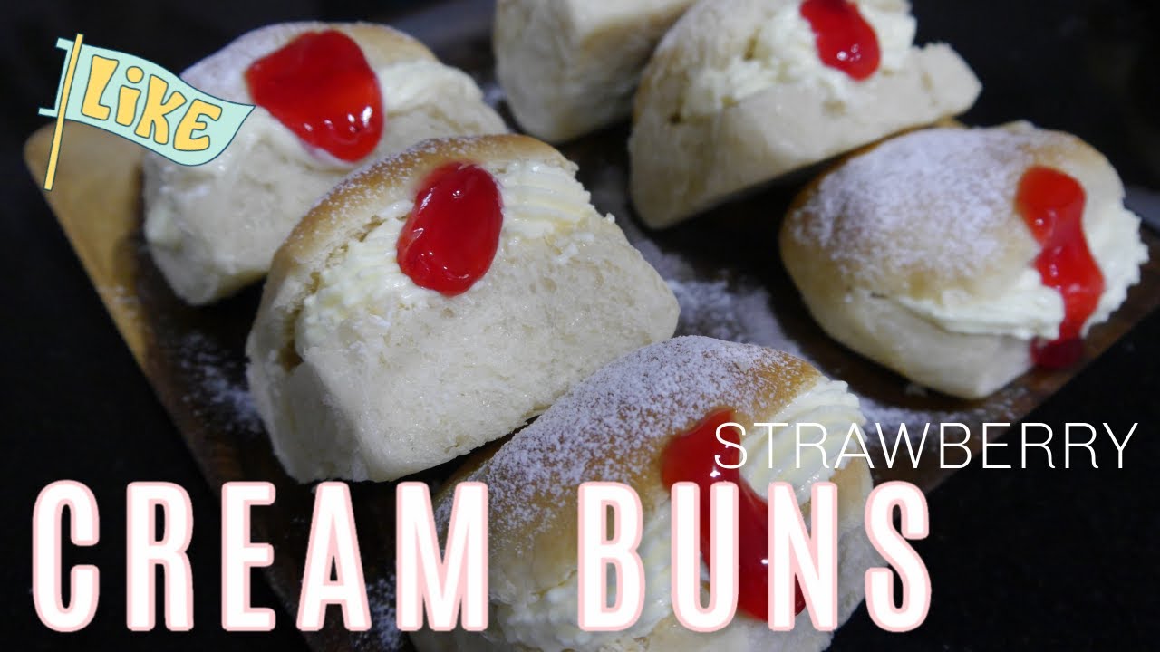 STRAWBERRY CREAM BUNS RECIPE & INGREDIENTS ! A New Zealand Staple Food ...