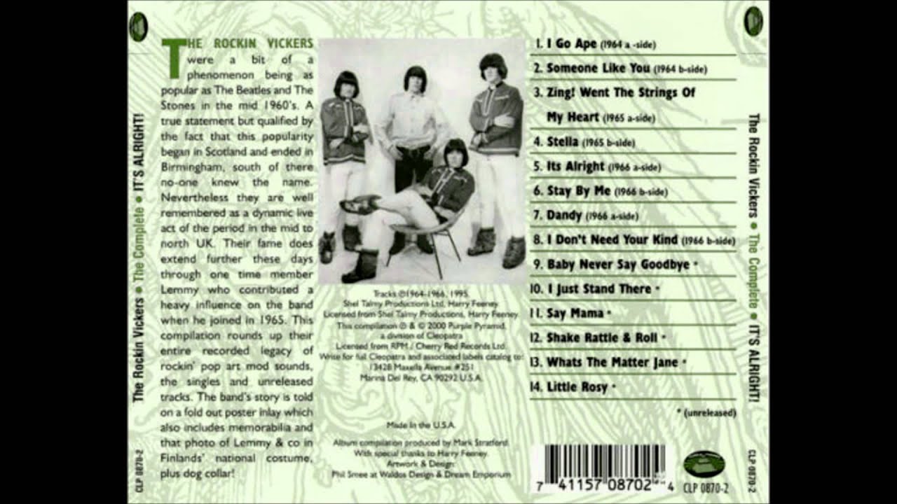 The Rockin' Vickers - Zing! Went The Strings of My Heart - YouTube