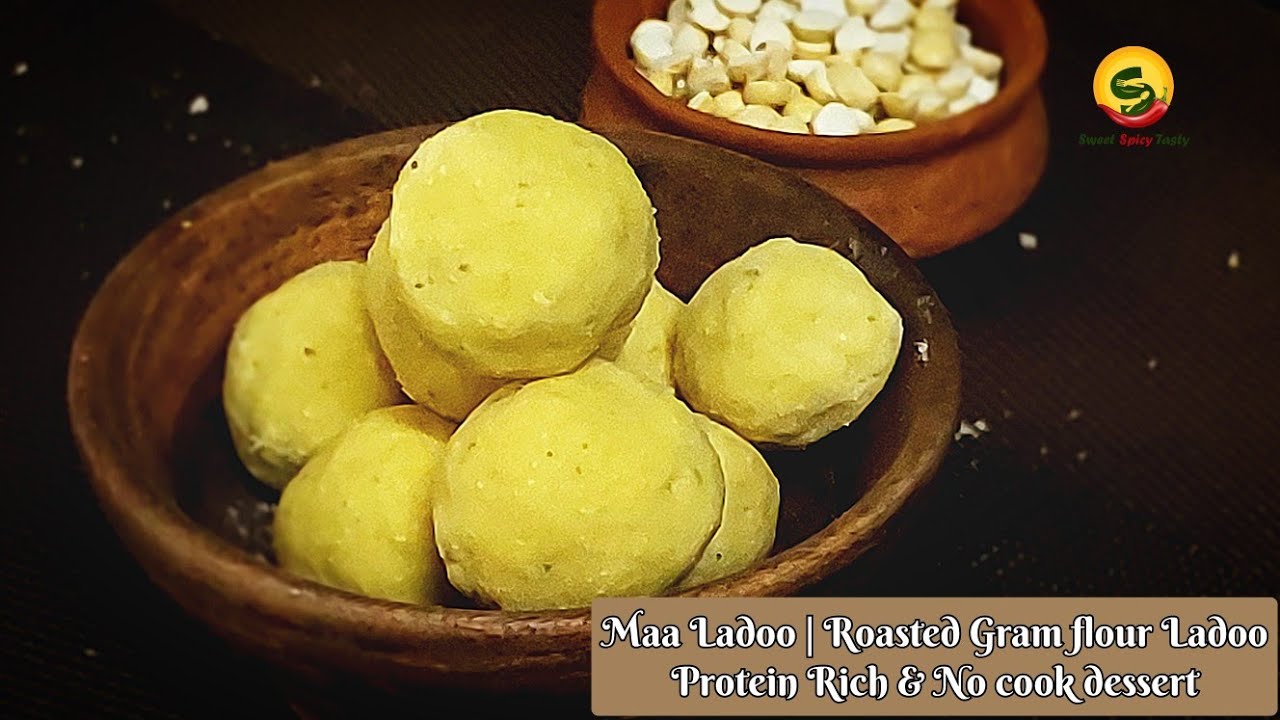 Maa Ladoo / Pottukadalai Ladoo / Roasted gram flour Ladoo (Protein Rich ...