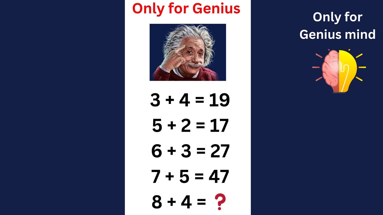 answer this Math Quiz, if you are 100% GENIUS #mathsquiz #mathpuzzle # ...