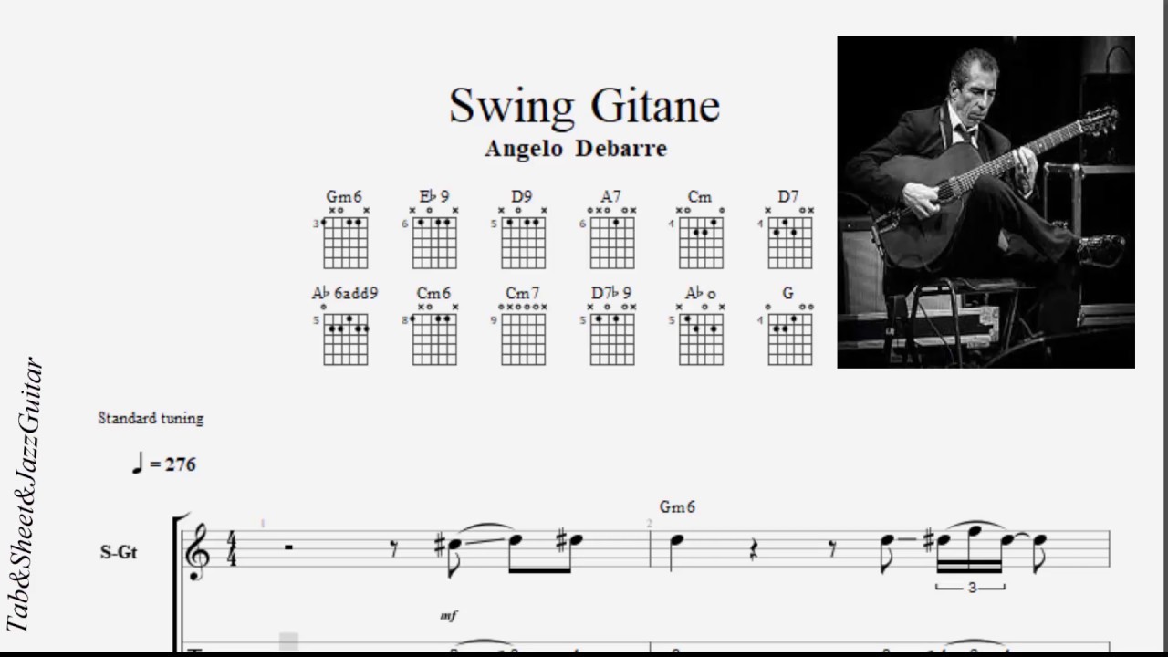 Swing Gitane Angelo Debarre Tab Sheet JazzGuitar - YouTube