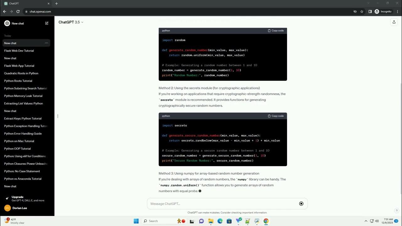 generate random number with equal probability python - YouTube