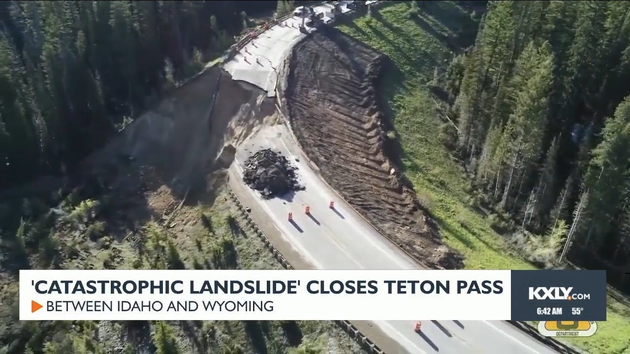 'Catastrophic landslide' closes Teton Pass - YouTube