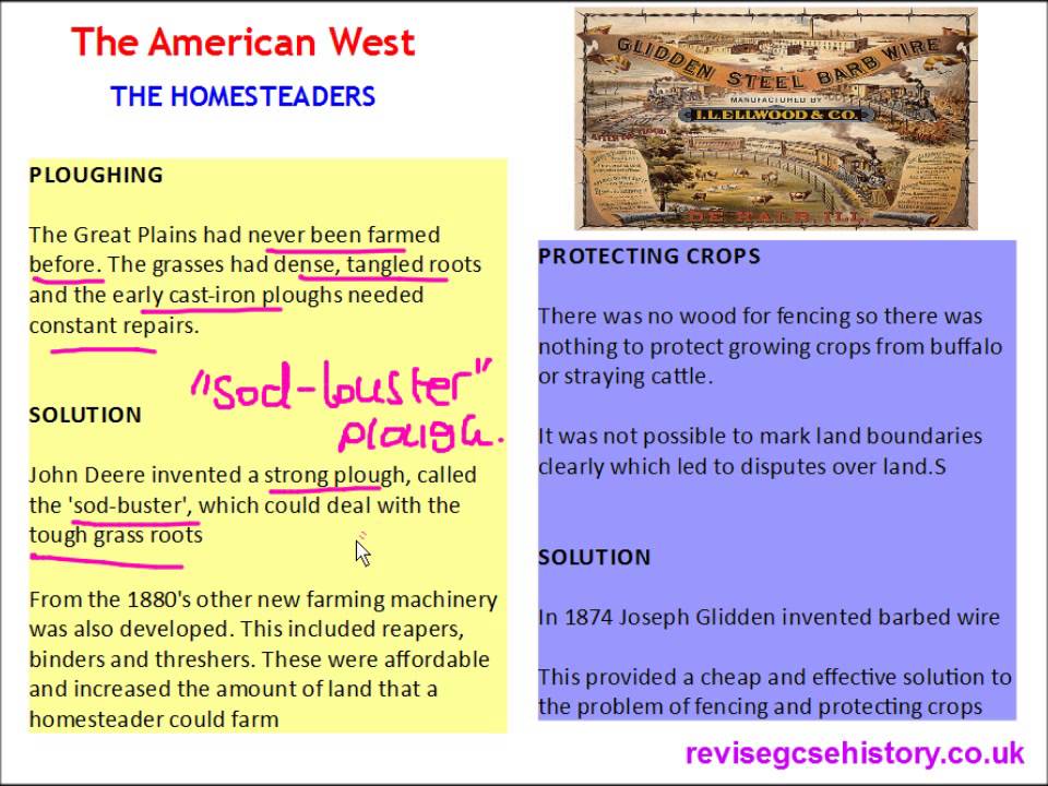 American West - The Homesteaders - Problems and Solutions of the ...