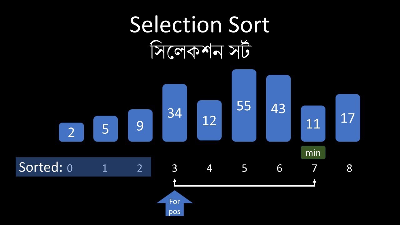 Selection Sort Algorithm সিলেকশন সর্ট অ্যালগরিদম Dsa By Saifullah Youtube