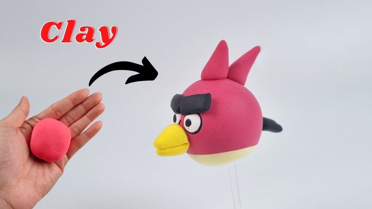 How to make clay Angry Bird easy ️ Play Doh Angry Bird | Red Angry Bird ...