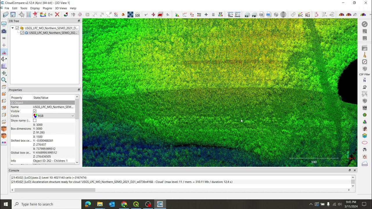 How to merge and classify LiDAR point clouds using CloudCompare (2/6) - YouTube