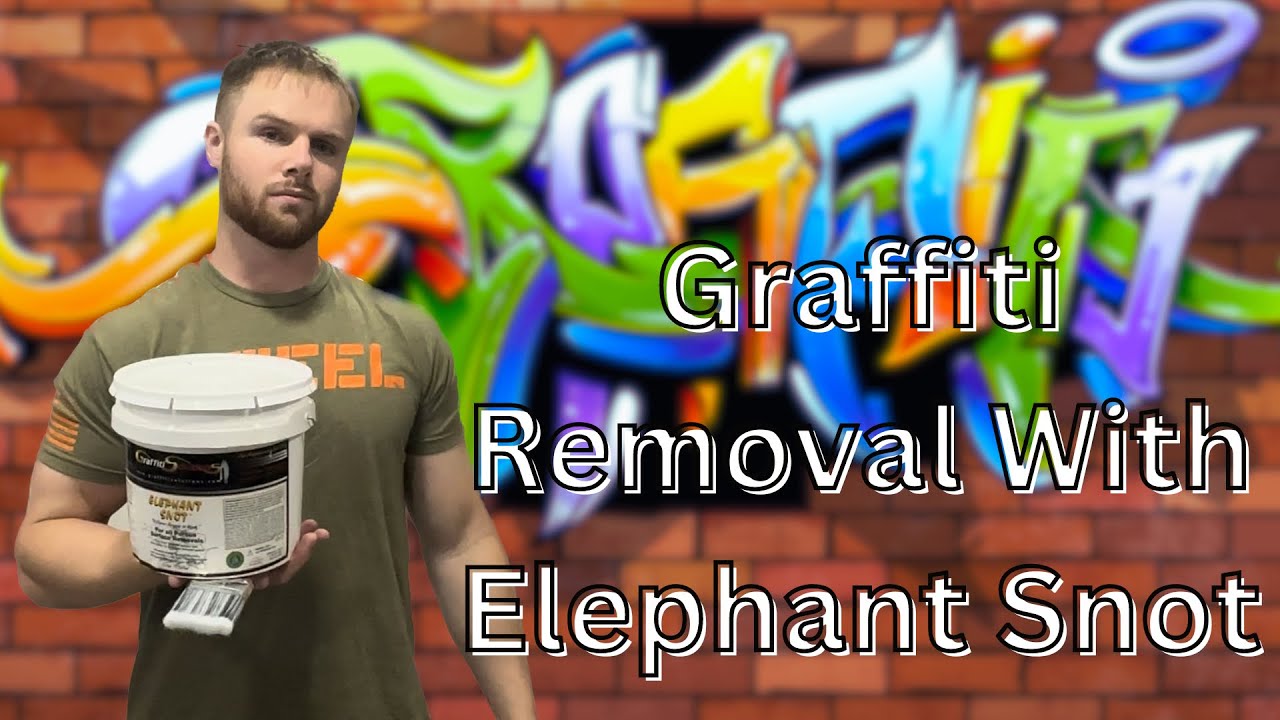 EASY Graffiti Removal With Elephant Snot and Cold Water - YouTube