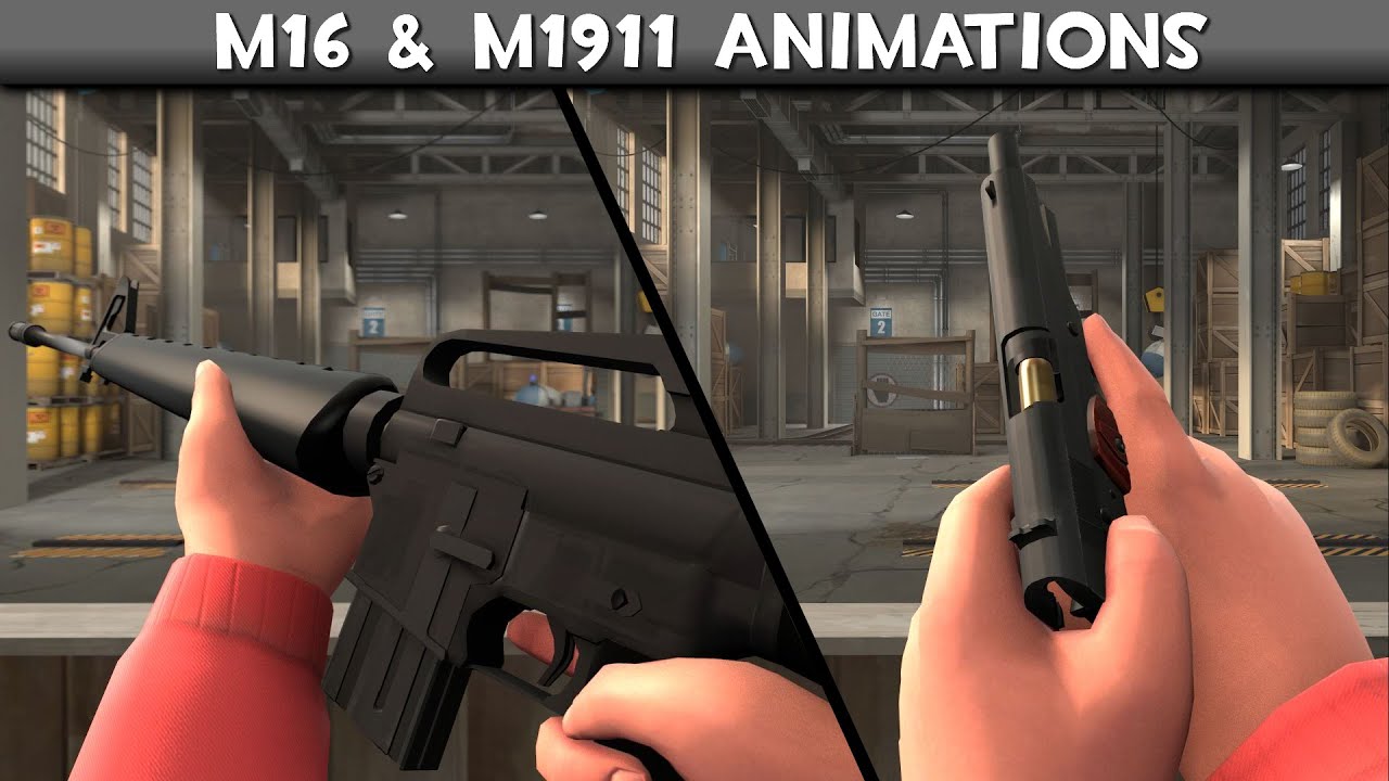 [SFM] M16 & M1911 animations for Soldier - YouTube