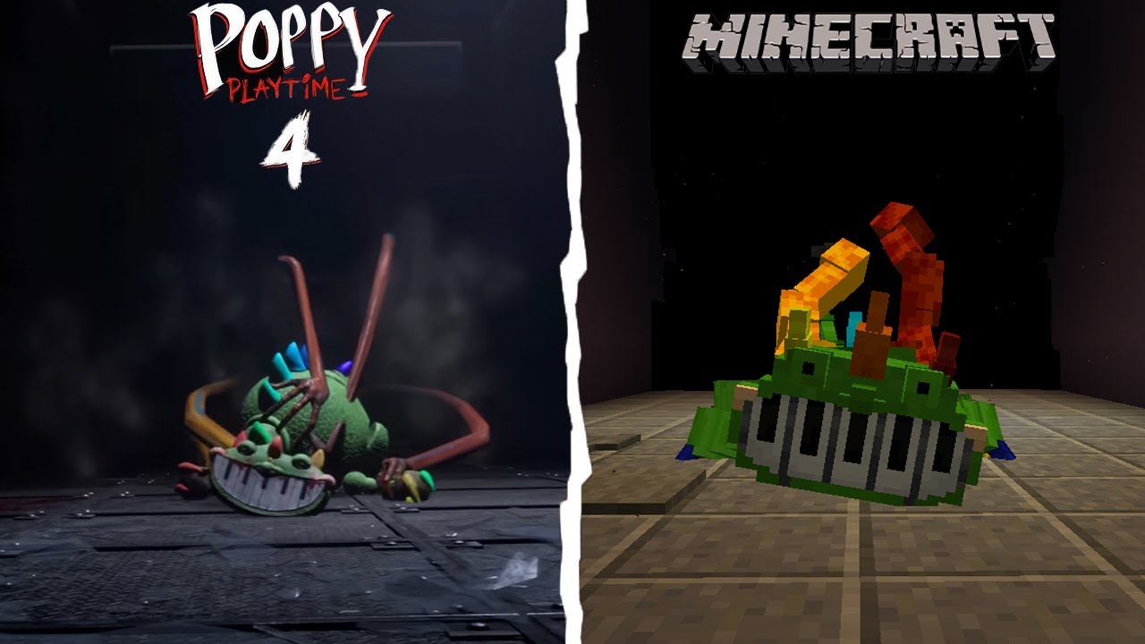 Poppy Playtime Chapter 4 - Pianosaurus Death vs Minecraft - YouTube
