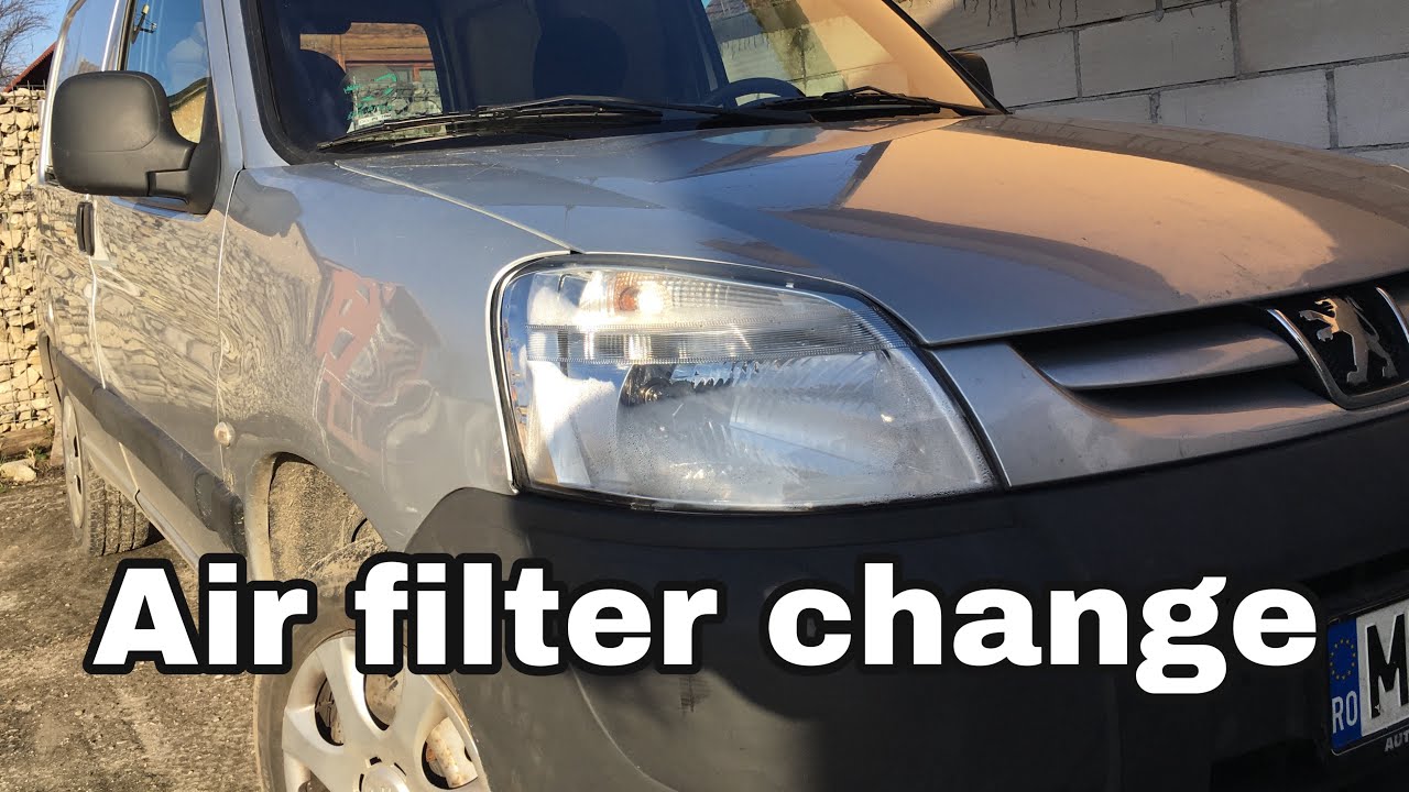 Peugeot Partner 1.6 HDI Air filter replacement - YouTube