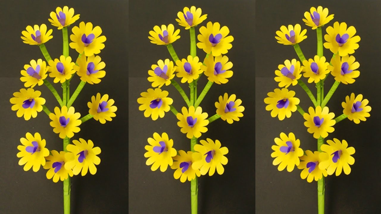 DIY Flower Stick - DIY Paper Flowers - How To Make Beautiful Flower ...