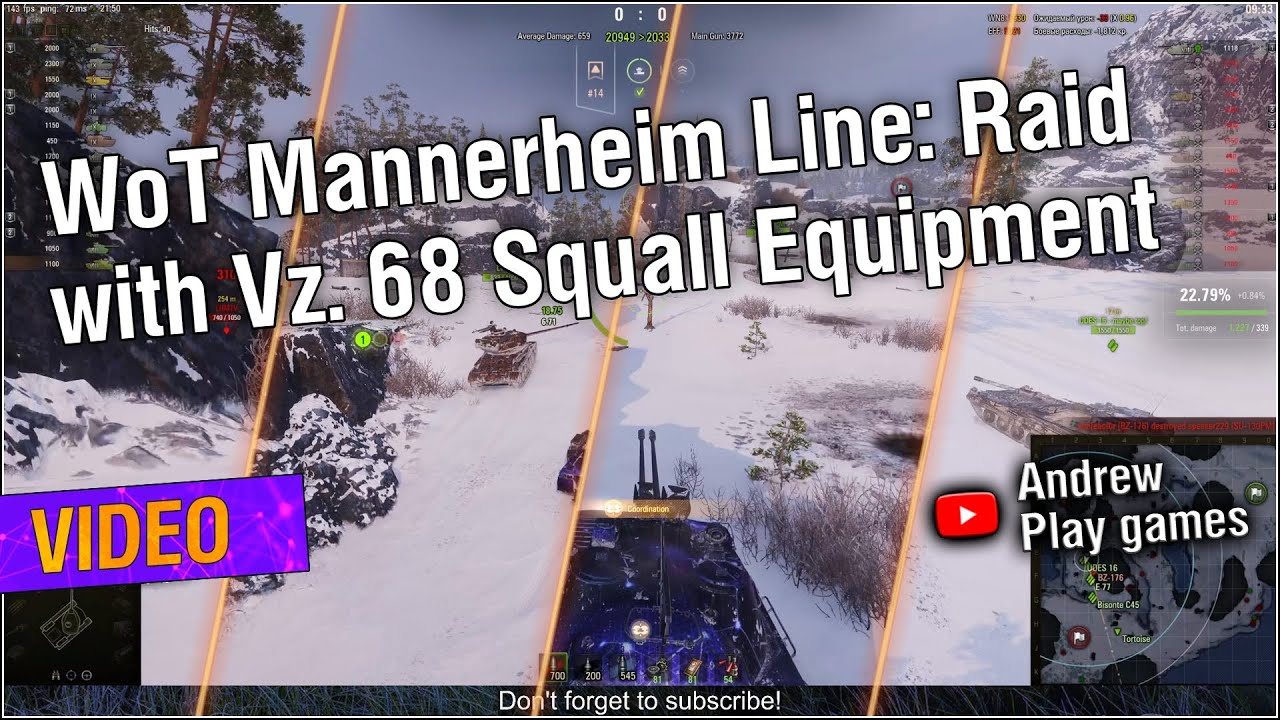 WoT Mannerheim Line: Raid with Vz. 68 Squall Equipment #worldoftanks # ...