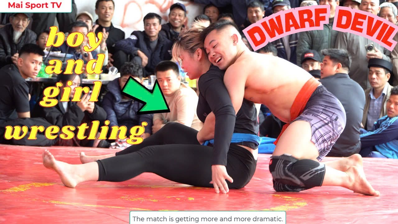 DWARF DEVIL returns to KNOCK out the HOT female wrestler, boys and ...