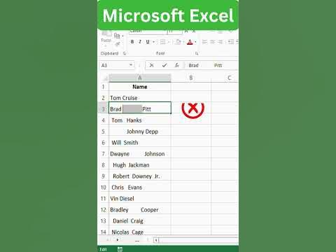 Trim Function | Excel Shorts #shorts #excel #msoffice - YouTube