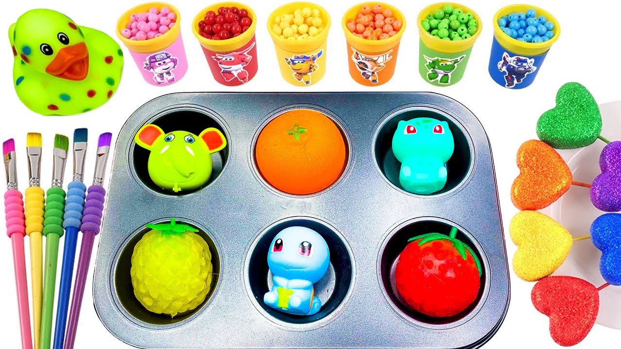 Satisfying Video l How to Make Lollipop Candy With Playdoh & Paintbrush ...